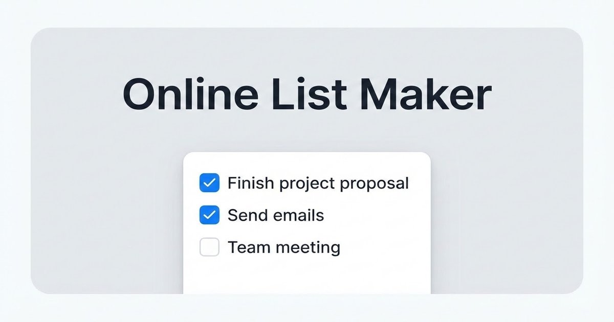 Free Online List Creator - Make Lists Instantly